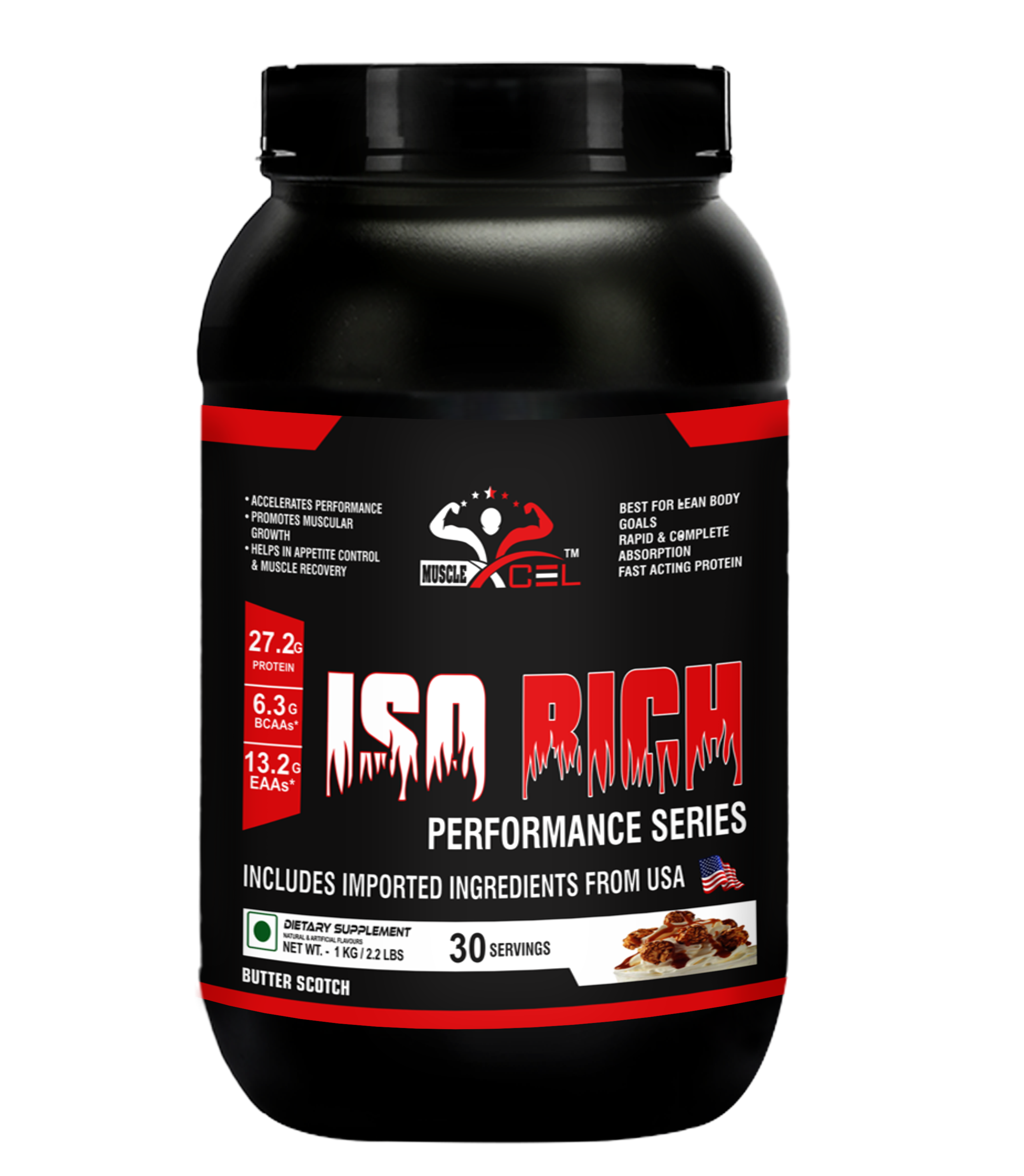 Muscle Xcel |ISO Rich | 1kg | Butter Scotch – Muscle Excel