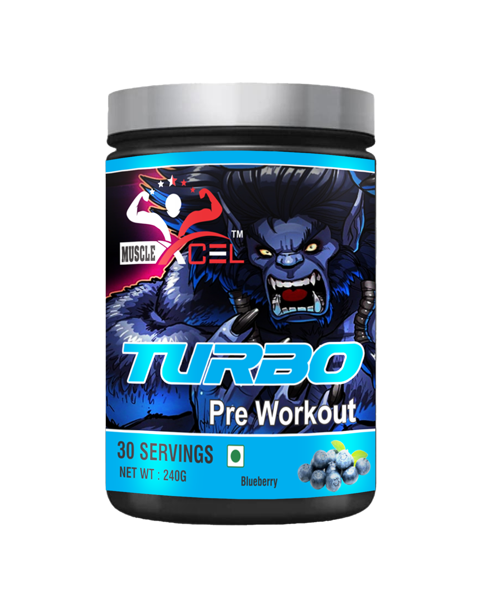 Muscle Xcel | Turbo Pre Workout | Blueberry – Muscle Excel